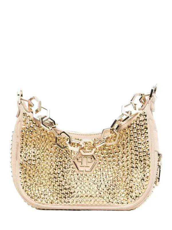 Philipp Plein Crystal-embellished Shoulder Bag - Gold