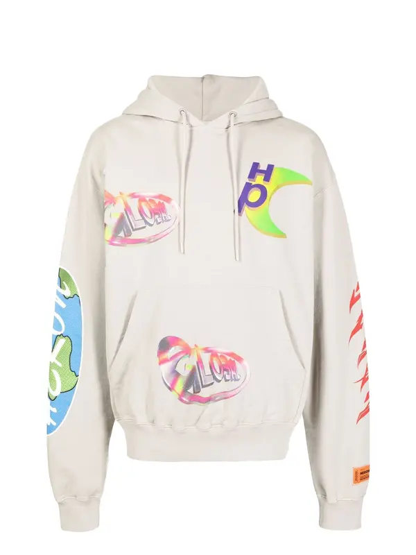 Heron Preston Logo-print Hoodie - Grey