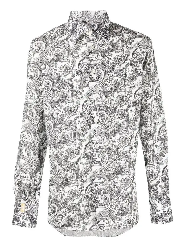 BILLIONAIRE Paisley-print Long-sleeve Shirt - White