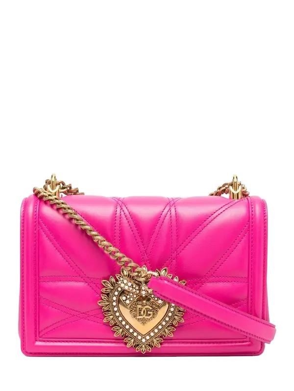 Dolce & Gabbana Devotion Quilted Shoulder Bag - Pink
