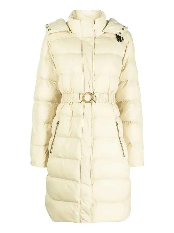 Pinko Zip-fastening Padded Coat - Neutrals
