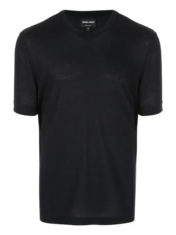 Giorgio Armani V-neck T-shirt - Black