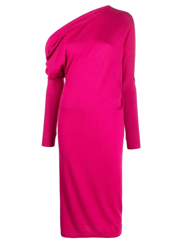 TOM FORD Off-shoulder Jumper Dress - Pink