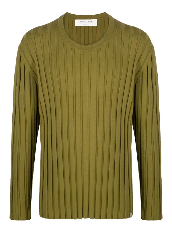 1017 Alyx 9sm Ribbed Knit Jumper - Green