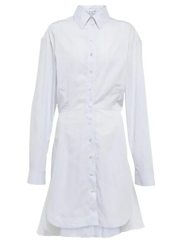 Alaïa Cotton Shirt Dress - White