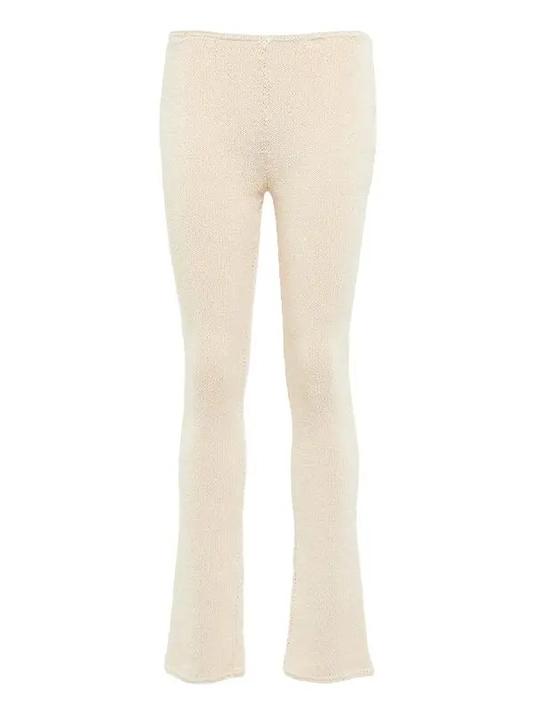 Magda Butrym Crochet High-rise Slim Pants - White