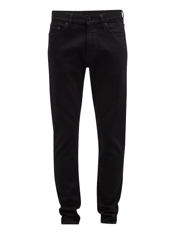 Zegna 5-pocket Black Wash Denim Jeans - Black Solid