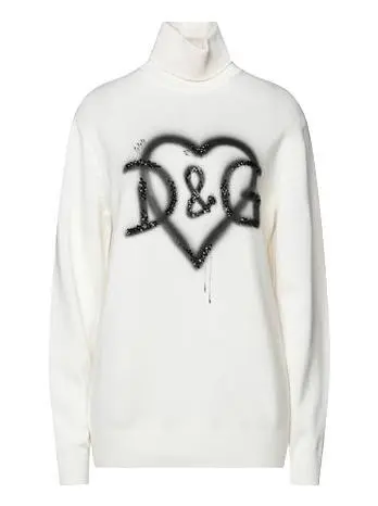 Dolce & Gabbana Cashmere Turtleneck Sweater - White