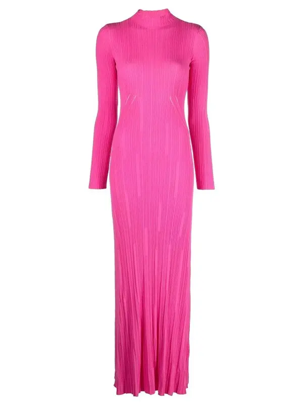 Jacquemus Lenzuolo Pleated Long Dress - Pink