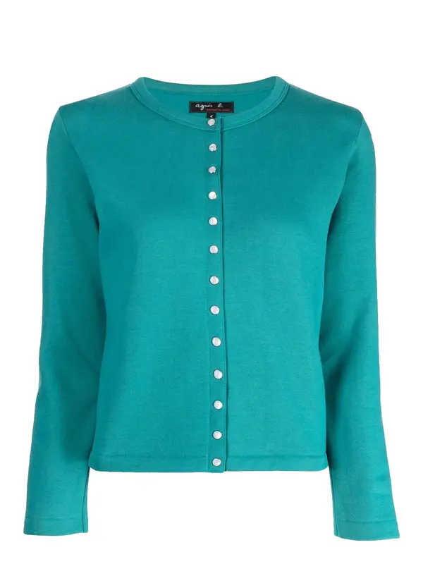 AGNÈS B. Le Petit Snap Cardigan - Green