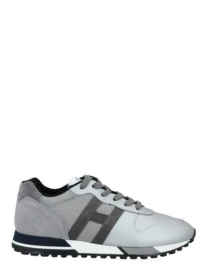 Hogan Sneakers Size Soft Leather, Textile Fibers - Silver