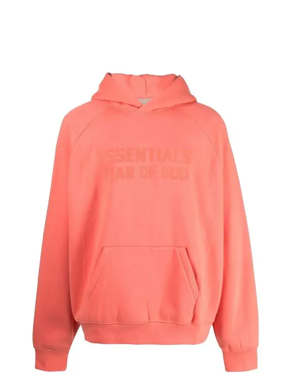 Fear Of God Logo-print Cotton Hoodie - Pink