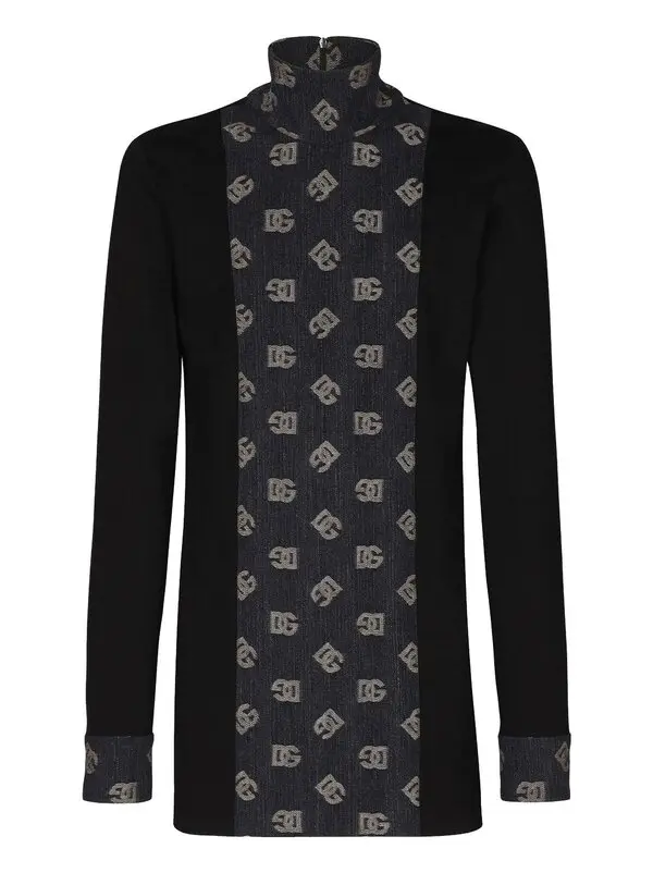 Dolce & Gabbana Dg Jacquard Long-sleeve Shirt - Black