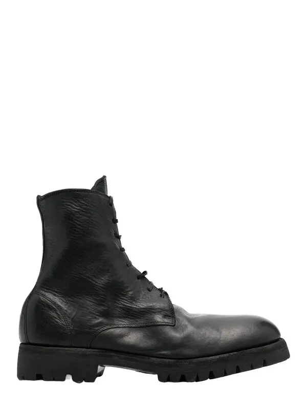 Guidi Lace-up Ankle Boots - Black