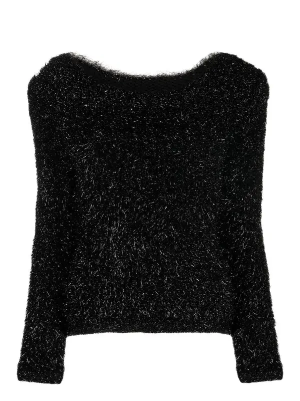 Alberta Ferretti Long-sleeve Knitted Jumper - Black