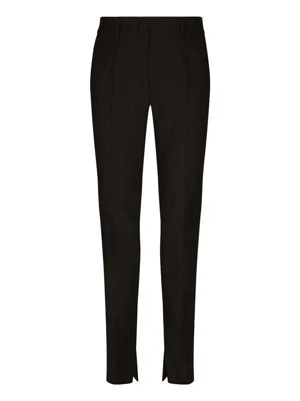 Dolce & Gabbana Ankle-slit Trousers - Black