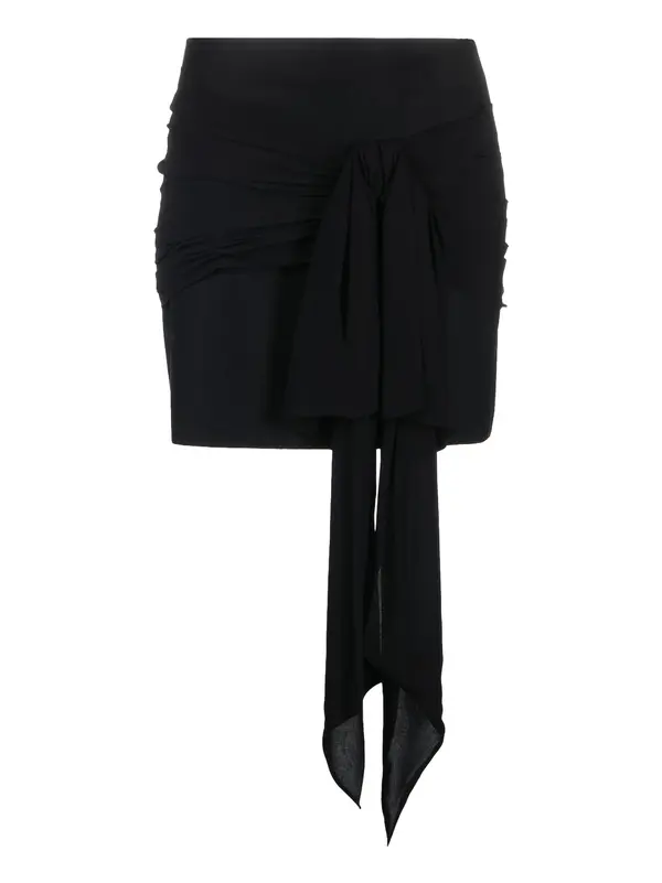 Philosophy Di Lorenzo Serafini High-waisted Miniskirt With Bow Detail - Black
