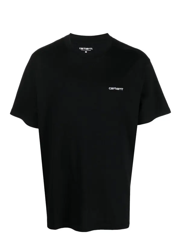 Carhartt Work In Progress Embroidered-logo Detail T-shirt - Black