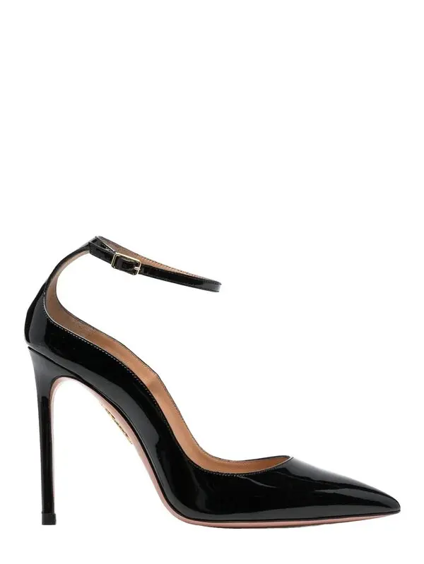 AQUAZZURA Love Affair 105mm Ankle Strap Pumps - Black