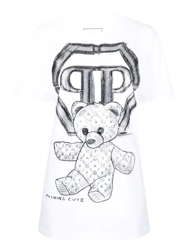 Philipp Plein Teddy Bear-print T-shirt - White