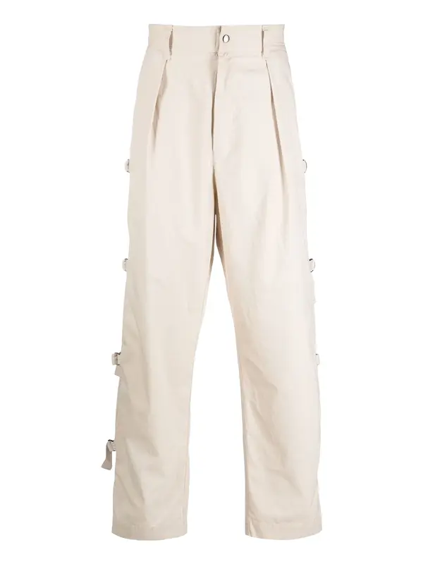 MARANT Pleated Straight-leg Trousers - Neutrals
