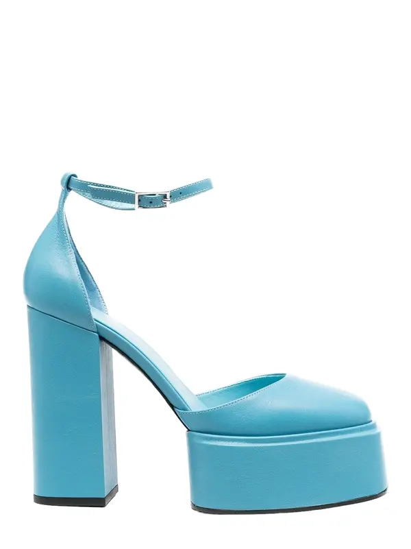 3JUIN Platform-sole 90mm Pumps - Blue