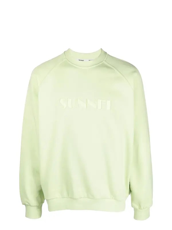 Sunnei Embroidered Logo Sweatshirt - Green