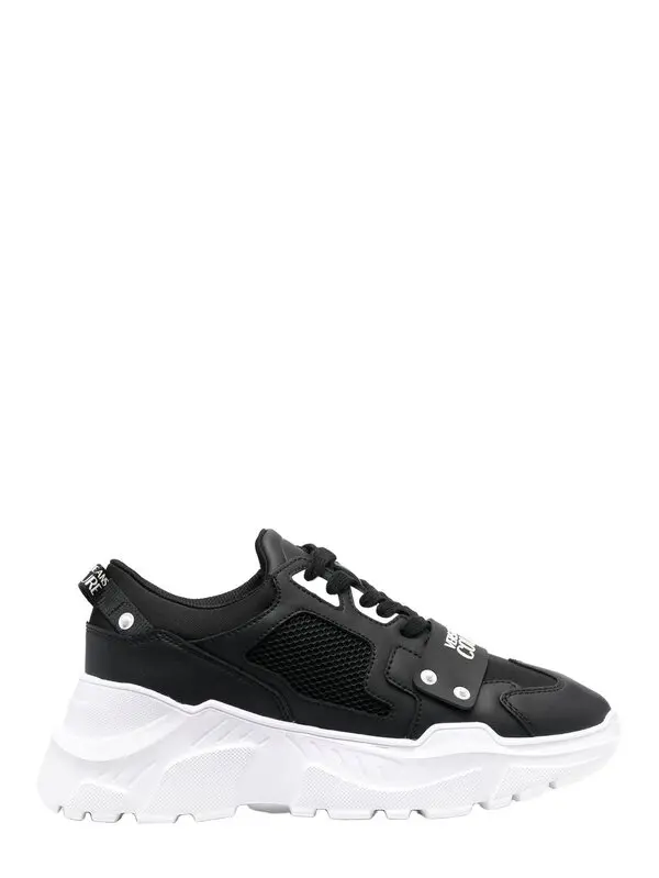 Versace Panelled Chunky Sneakers - Black