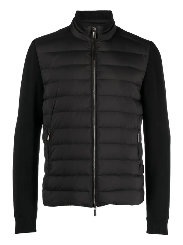 MOORER Padded Zip-up Gilet - Black
