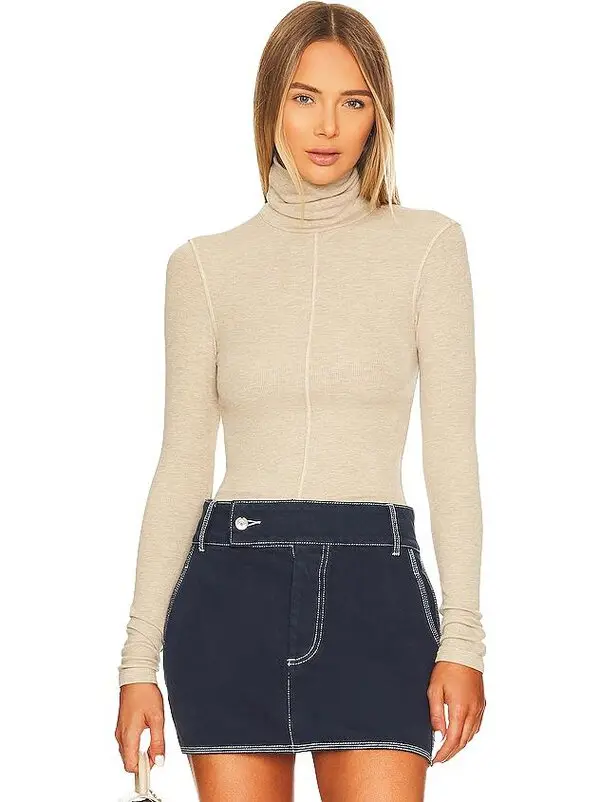 THE LINE BY K Mads Turtleneck - Beige Melange