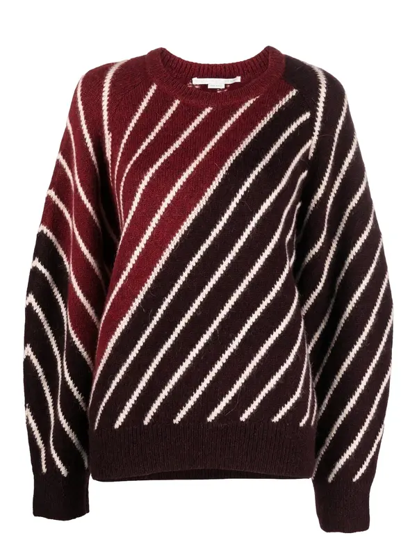 Stella McCartney Diagonal-stripe Jumper - Red