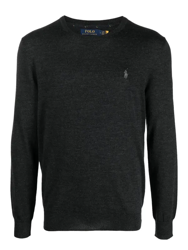 Polo Ralph Lauren Embroidered Knit Jumper - Grey