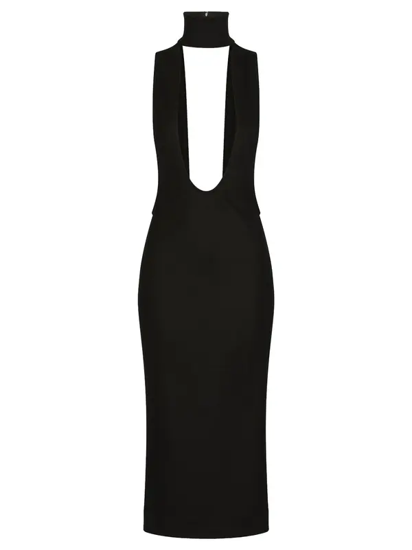 Dolce & Gabbana Cut-out Midi Dress - Black