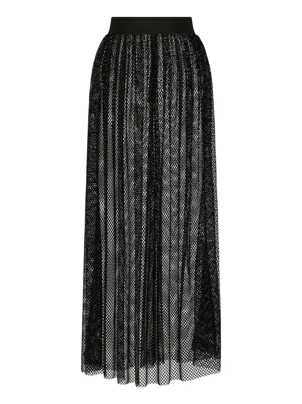 Dolce & Gabbana Rhinestone-embellished Maxi Skirt - Black