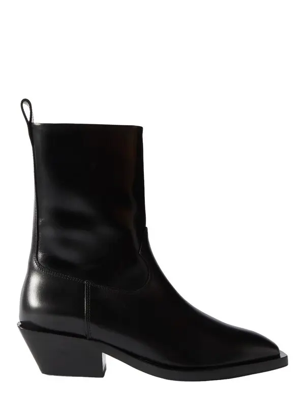 AeydĒ Luis Leather Ankle Boots - Black