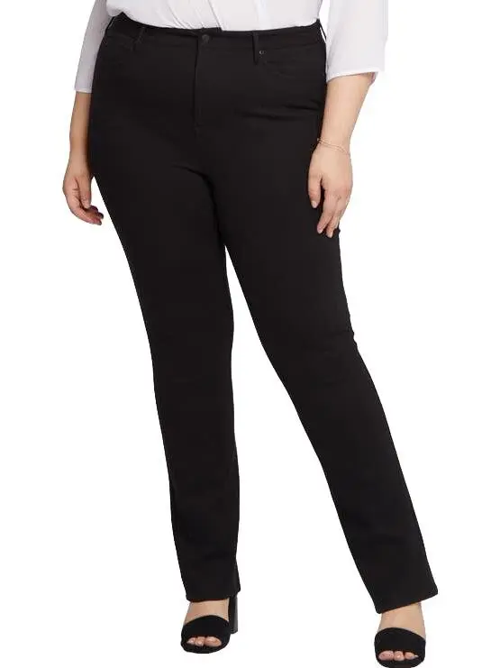 NYDJ Marilyn Straight Leg Pants - Black