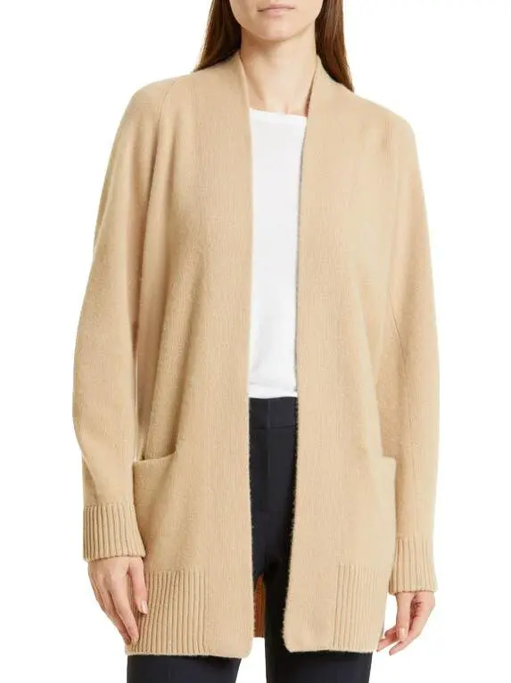 Vince Shawl Collar Cashmere Cardigan - Camel