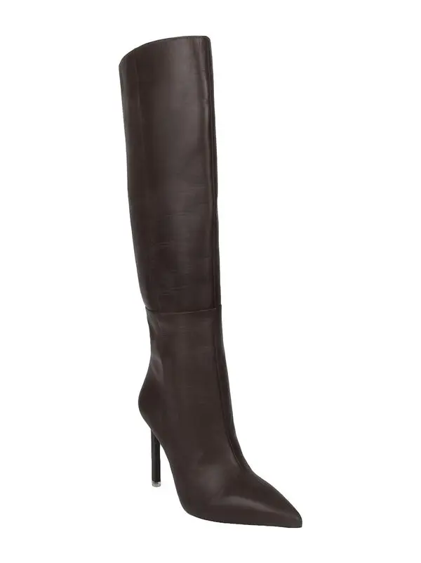 BLACK SUEDE STUDIO Taylor Croc-embossed Knee High Boots - Mulch Nappa