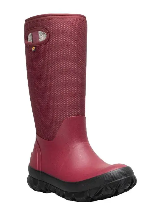 Bogs Whiteout Waterproof Boots - Ox Blood/dots
