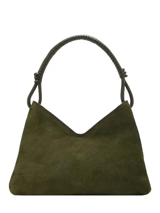 Staud Valerie Suede Shoulder Bag - Olive