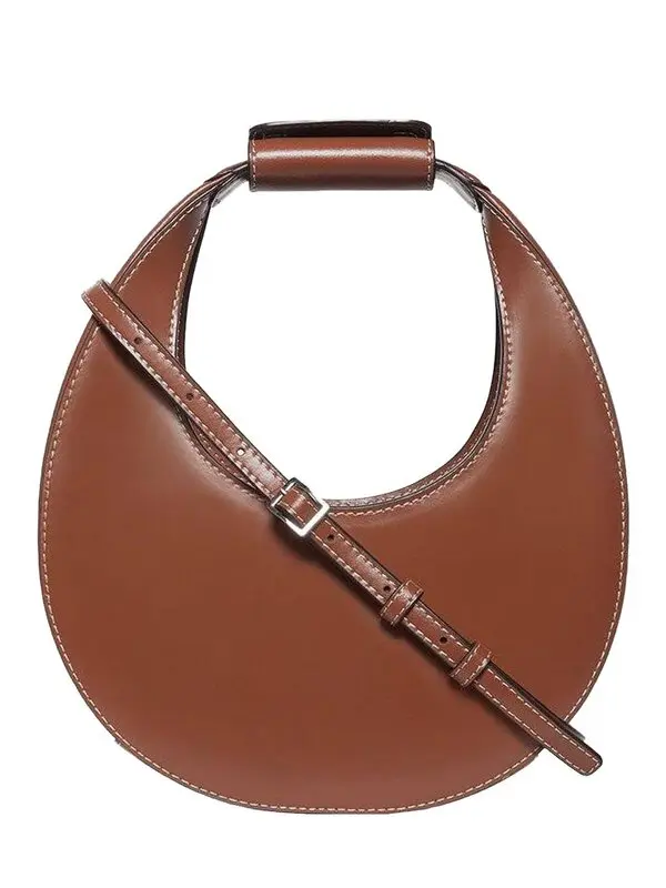 Staud Mini Moon Leather Bag - Tan