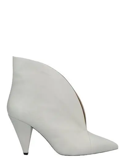 Isabel Marant Ankle Boots In Calfskin - White