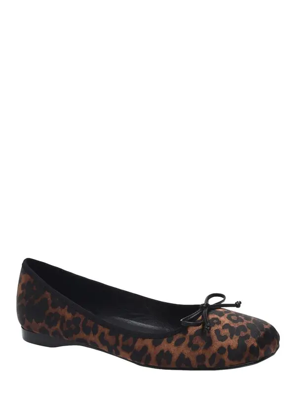 Jeffrey Campbell Tutu Ballet Flat - Tan Cheetah Satin