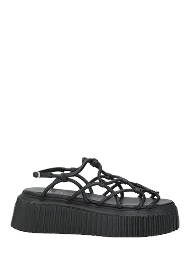 Agl Soft Leather Sandals - Black
