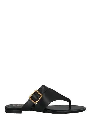 TOD'S Thong Sandals In Calfskin - Black