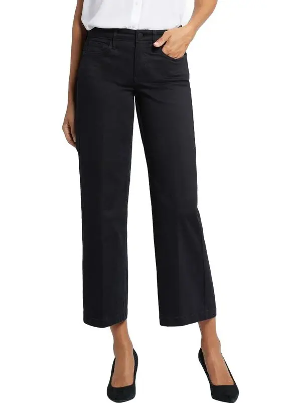NYDJ Teresa Ankle Wide Leg Jeans - Black