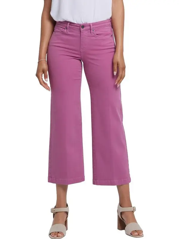 NYDJ Teresa Ankle Wide Leg Jeans - Red Violet