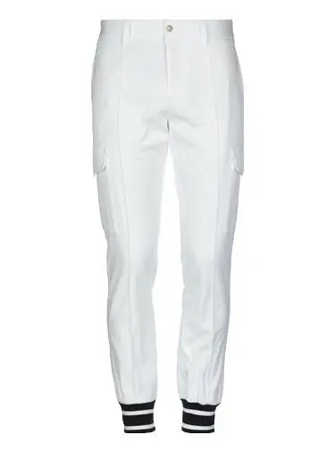 Dolce & Gabbana Cotton Gabardine Tapered Leg Pants - White