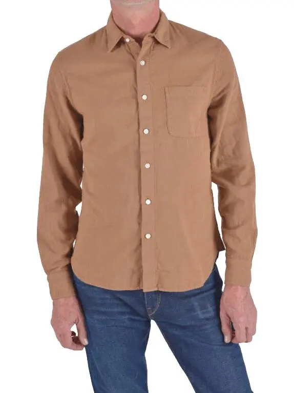 HIROSHI KATO The Ripper Button-up Organic Cotton Gauze Shirt - Sand