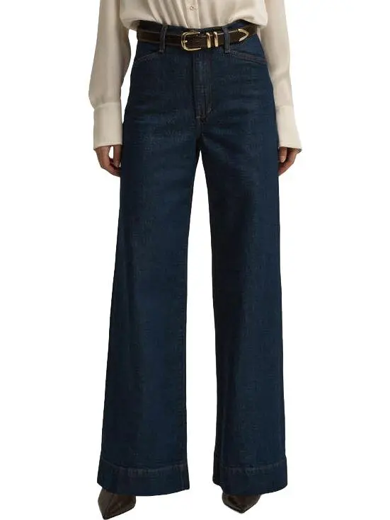FAVORITE DAUGHTER The Mischa Super High-waist Wide-leg Jeans - Pepper